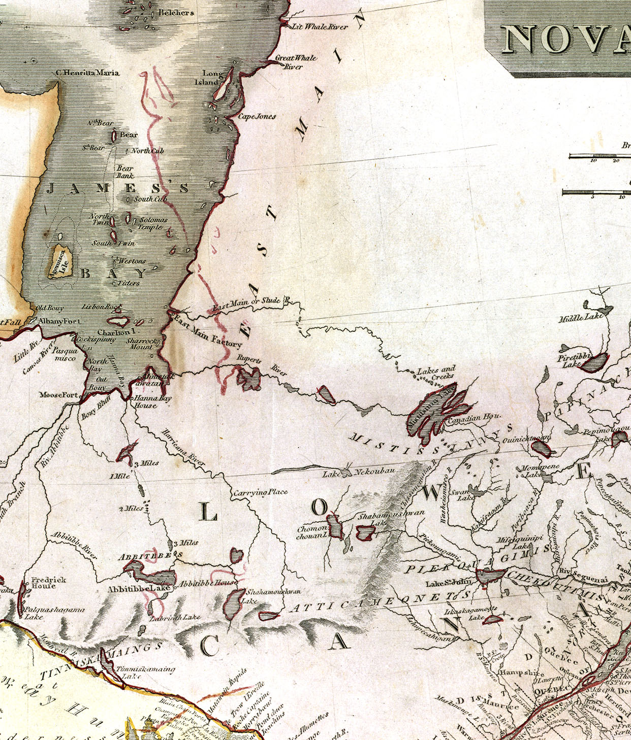 Canada and Nova Scotia in 1817 - Vintage map, Antique map, Reproduction ...