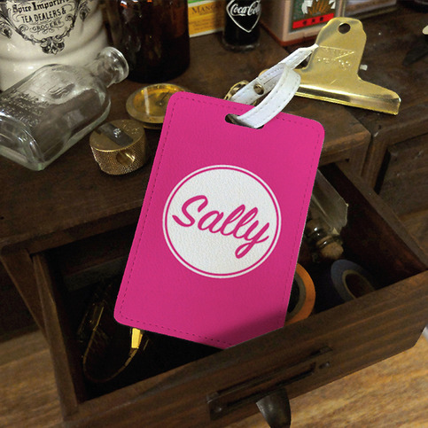 Colorful Circle Personalised PU Leather Luggage Tag, Travel Tag, Bag ...