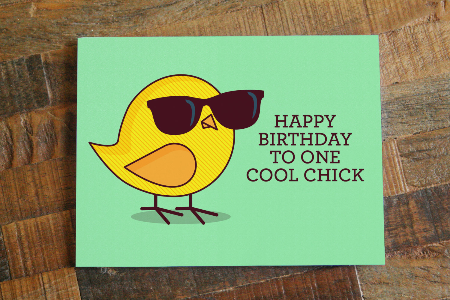 Funny Birthday Card For Her Happy Birthday To One Cool Chick Bird 