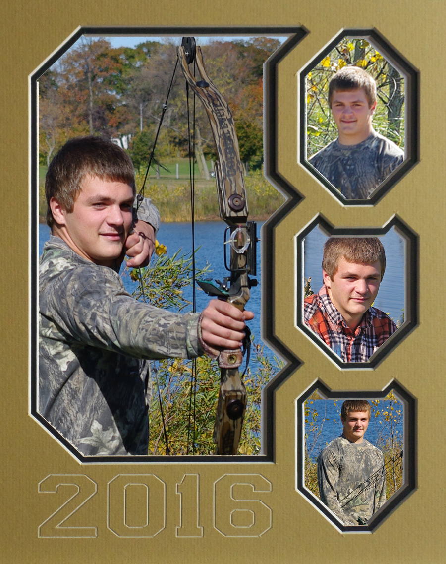 Customizable Double Graduation 2016 Photo Mat Collage Frame Mat 11 x 14 ...