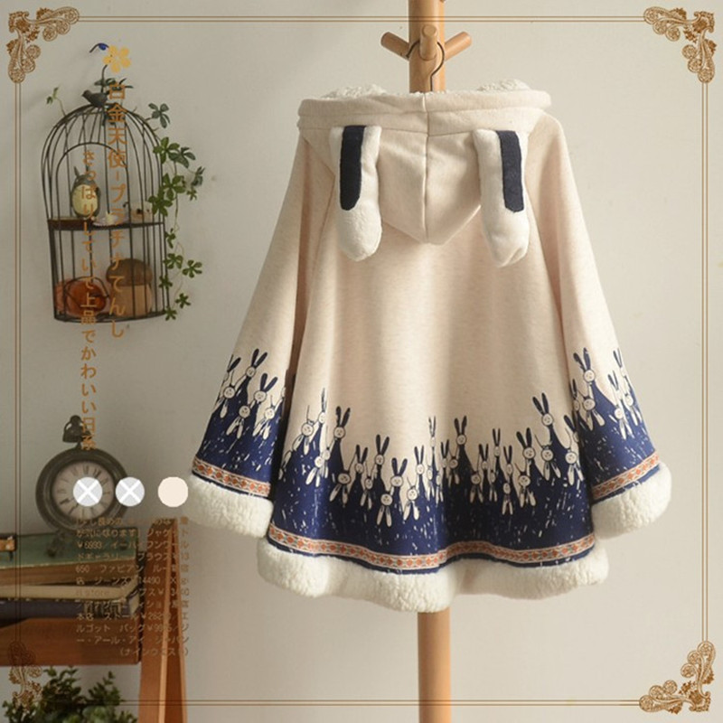 Japanese ears bunny hooded cloak coat · Women Fashion · Online Store ...
