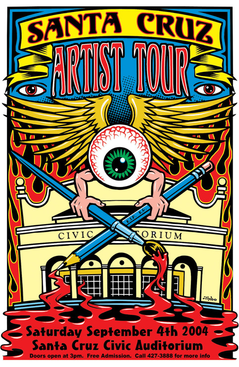 Santa Cruz Art Tour 2004 Silkscreened poster · Jimbo Phillips webstore ...