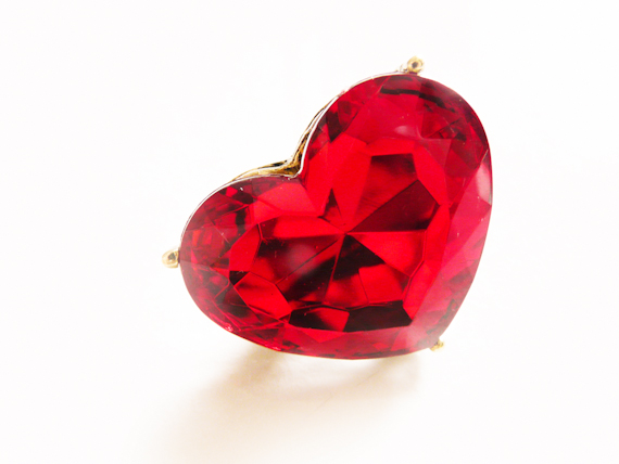 Limited Edition Large Red Jewel Heart Ring · Uber Tiny · Online Store ...